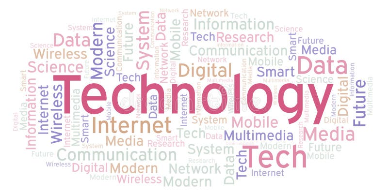 Communication Technology Word Cloud Stock Illustration - Illustration ...