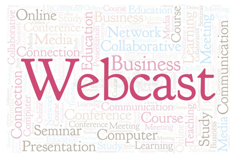 Word Cloud with Text Webcast. Stock Illustration - Illustration of ...