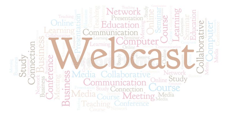 Webcast word cloud stock vector. Illustration of simultaneous - 277290267
