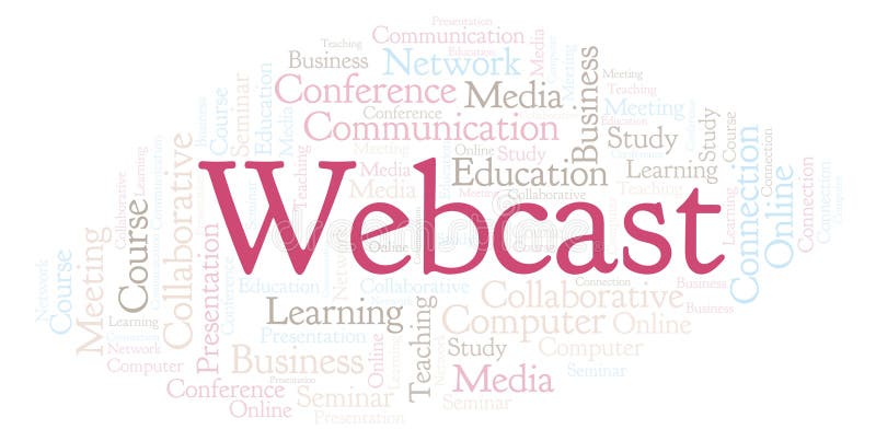 Webcast word cloud stock vector. Illustration of simultaneous - 277290267