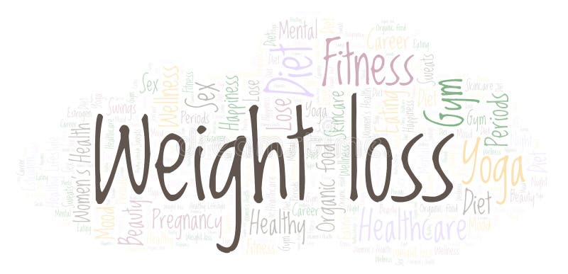 Word Cloud with Text Weight Loss on a White Background. Stock ...