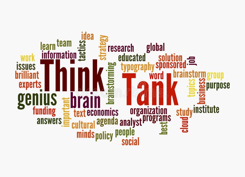 Word Cloud with THINK TANK Concept, Isolated on a White Background ...