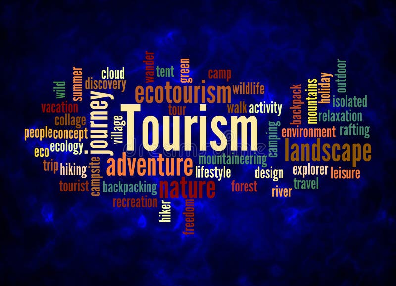 Word Cloud with TOURISM Concept Create with Text only Stock ...