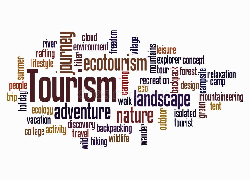 Word Cloud with TOURISM Concept Create with Text only Stock ...