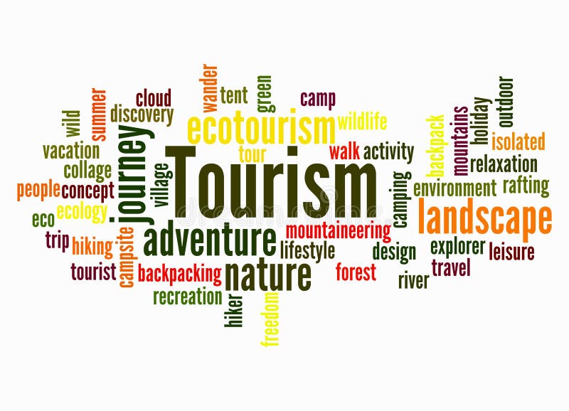 Word Cloud with TOURISM Concept Create with Text only Stock ...