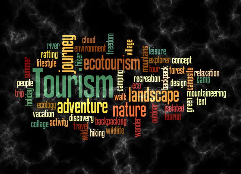 Word Cloud with TOURISM Concept Create with Text only Stock ...