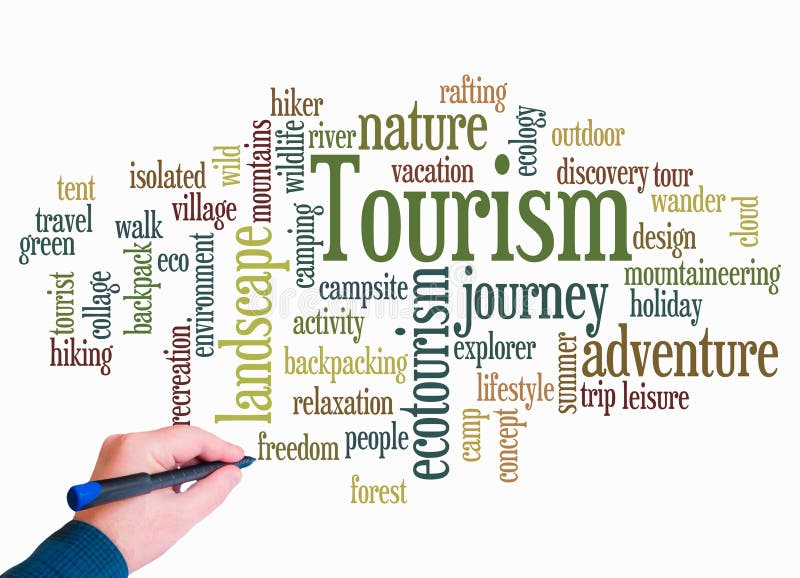 Word Cloud with TOURISM Concept Create with Text only Stock Image ...