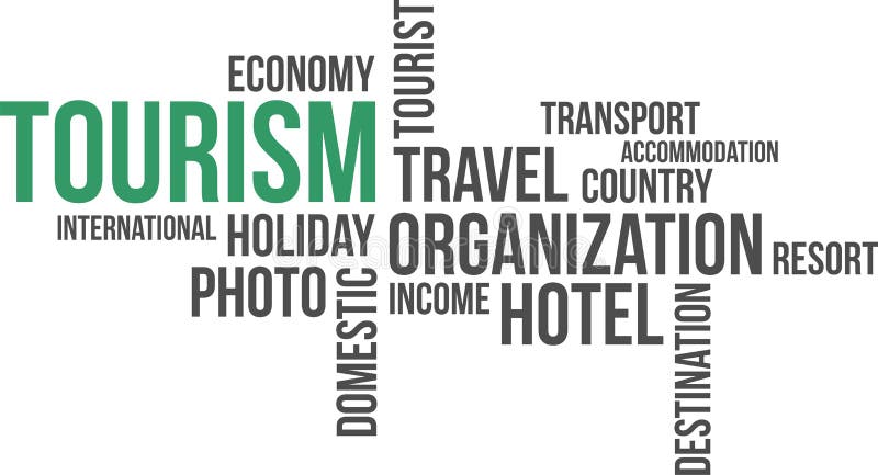 The Word Tourism As Neon Glowing Unique Typeset Symbols, Luminous ...