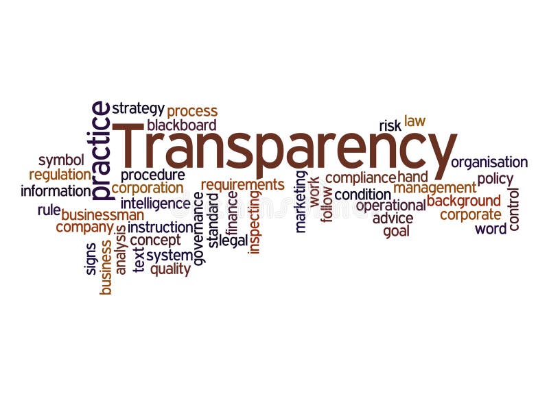 Word Cloud with TRANSPARENCY Concept Stock Image - Image of finance ...