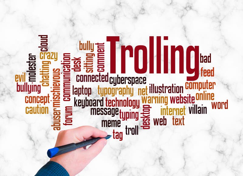 Word Cloud with TROLLING Concept Create with Text only Stock Image ...