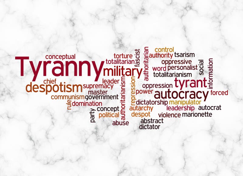Word Cloud with TYRANNY Concept Create with Text only Stock ...