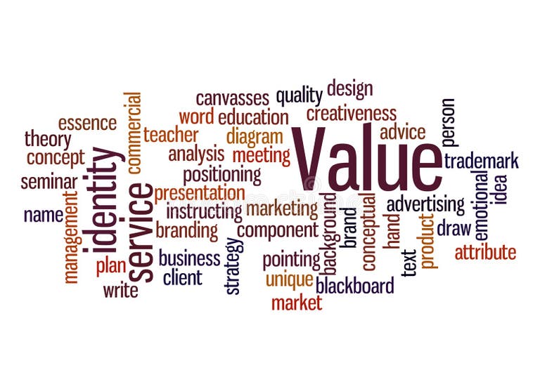 Word Cloud with VALUE Concept Stock Illustration - Illustration of ...