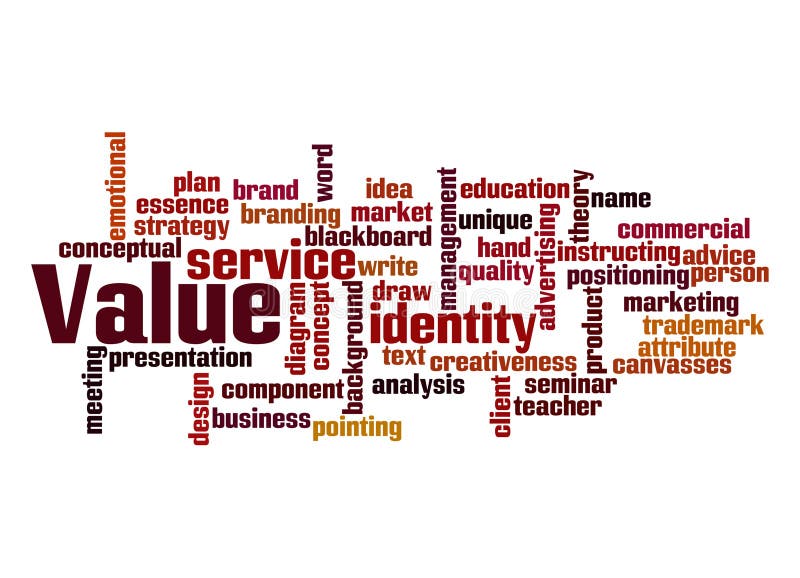Word Cloud with VALUE Concept Stock Photo - Image of client, brand ...