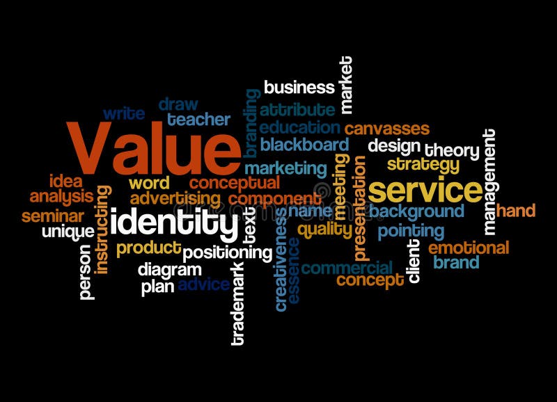 Word Cloud with VALUE Concept Stock Illustration - Illustration of ...
