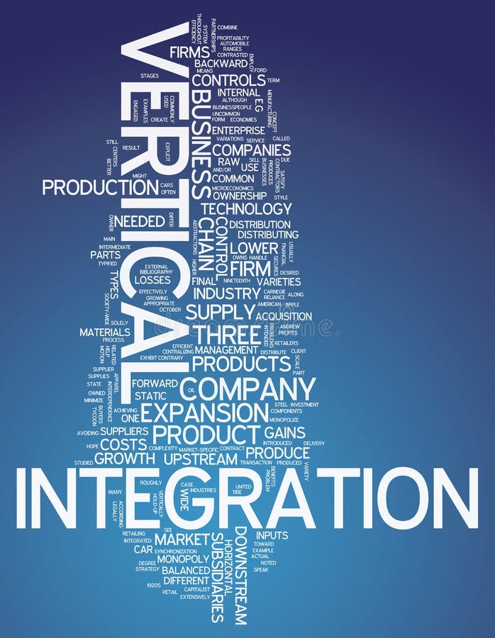 Word Cloud Vertical Integration Stock Illustration - Illustration of ...