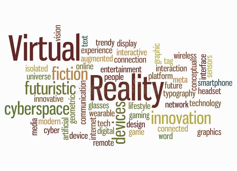 Word Cloud with VIRTUAL REALITY Concept Create with Text only Stock ...