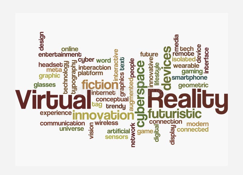 Word Cloud with VIRTUAL REALITY Concept, Isolated on a White Background ...