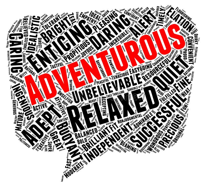 Adventurous word clouds stock illustration. Illustration of pleasing ...