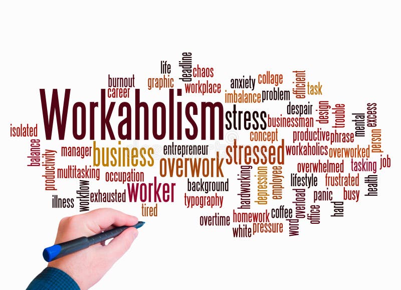 Word Cloud with WORKAHOLISM Concept Create with Text only Stock Image ...