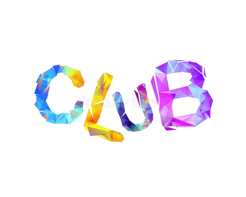 Word Club Of Triangular Letters Stock Vector Illustration Of Audio