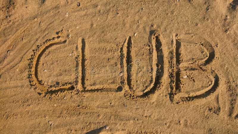 Writing on sand stock photo. Image of smiling, face - 126745856