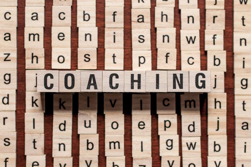 The Word of Coaching on Building Blocks Concept Stock Image - Image of ...
