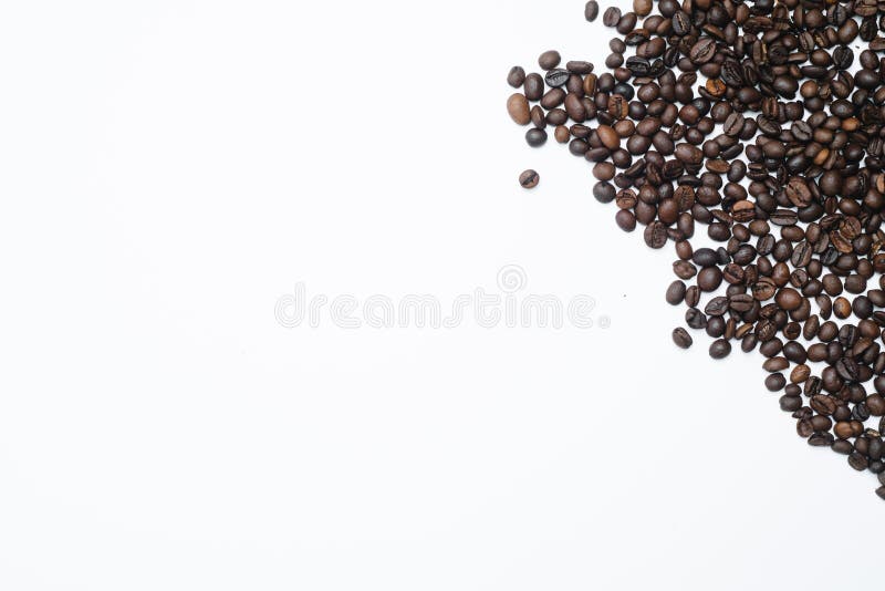 Word Coffee Made from Coffee Beans Isolated on White Background Stock ...