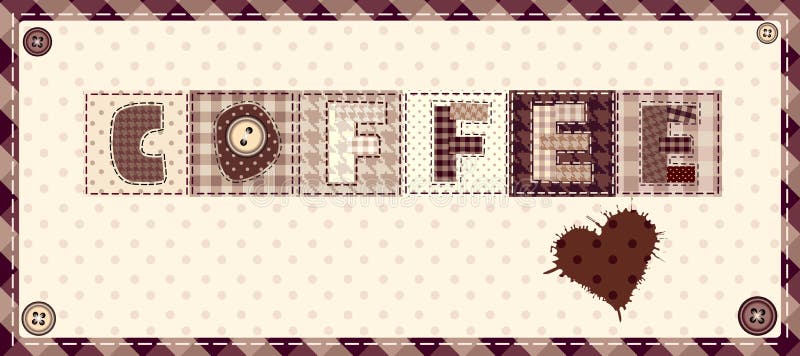 Word stock vector. Illustration of cozy, cafe, patchwork - 36011048