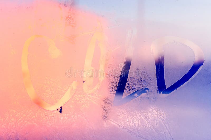 Word Cold Written On Frosty Windscreen Stock Image - Image of window ...