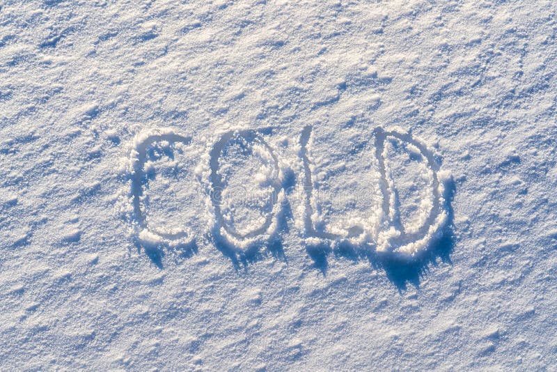 The word stock image. Image of snow, temperature, draw - 239207295