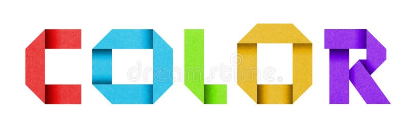Word COLOR Made from Colored Paper Alphabet Stock Illustration ...