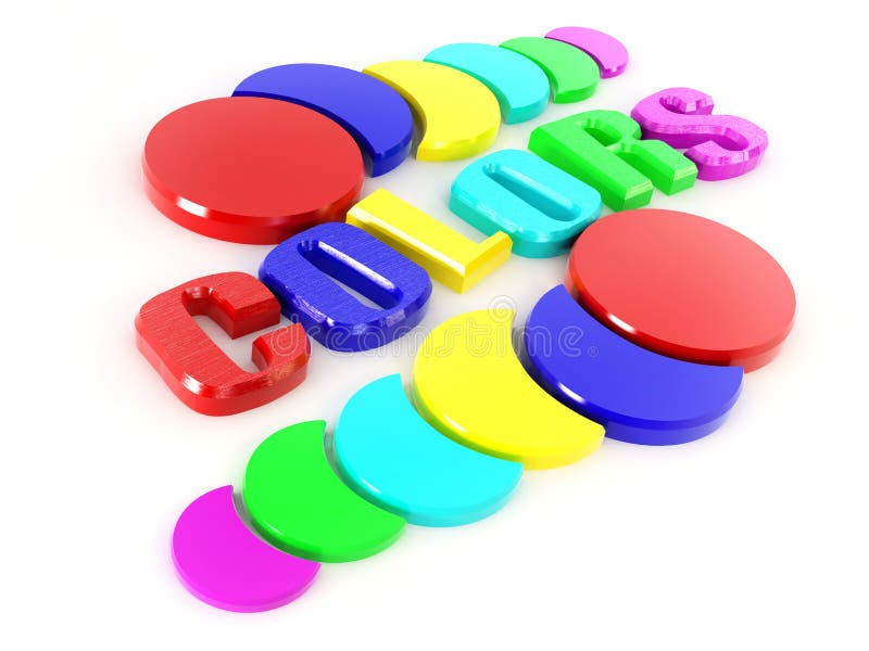 Word Colors from of the Letters Stock Illustration - Illustration of ...