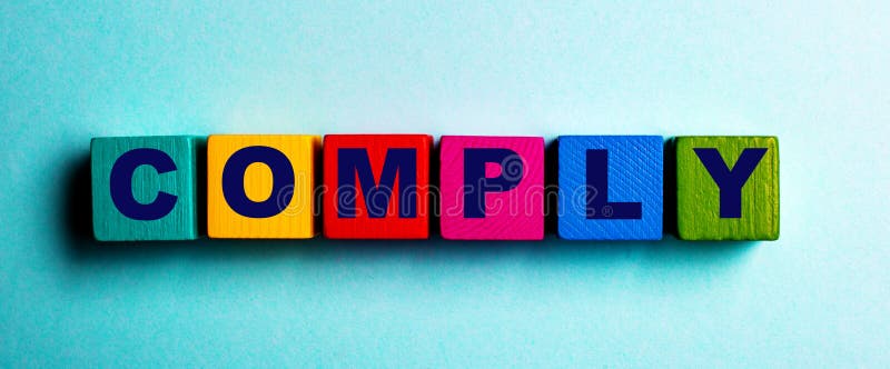 Comply Word Concept on Cubes Stock Photo - Image of operational, blocks ...