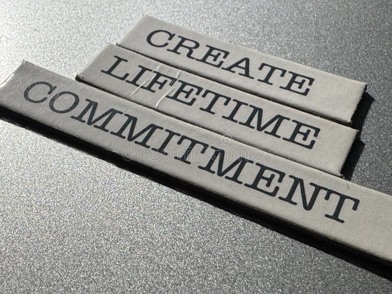 Create Lifetime Commitment Words on Magnets Stock Image - Image of ...