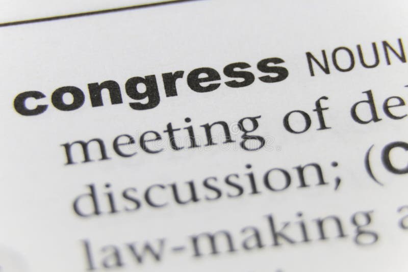 The Word Congress Close Up stock image. Image of library - 114194267