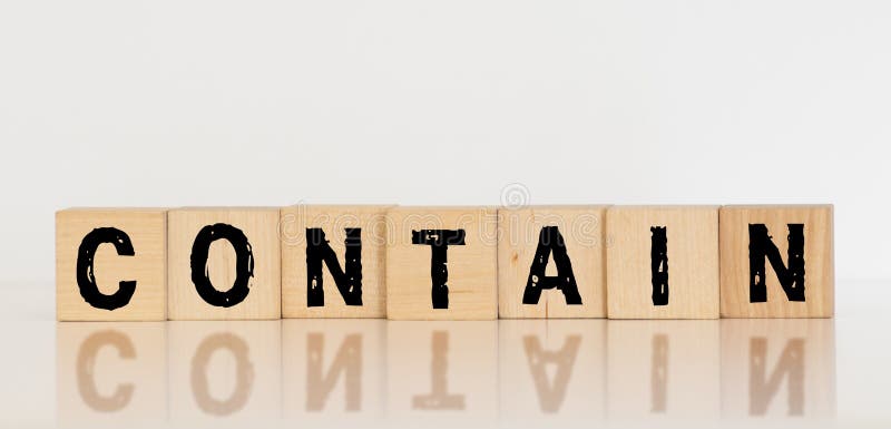 The Word of CONTAIN on Building Blocks Concept Stock Photo - Image of ...