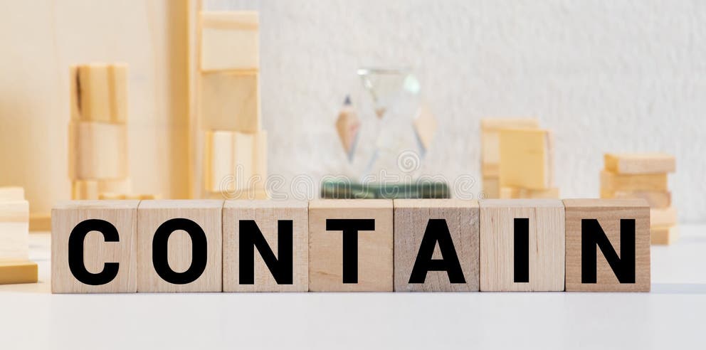 The Word of CONTAIN on Building Blocks Concept Stock Image - Image of ...