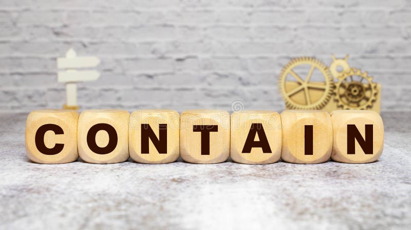 The Word of CONTAIN on Building Blocks Concept Stock Photo - Image of ...