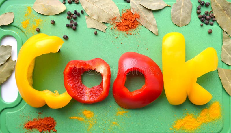 The word cook stock image. Image of notes, natural, diet - 62899899