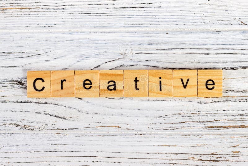 The Word CREATIVE Made of Letters on Wooden Blocks Stock Image - Image ...