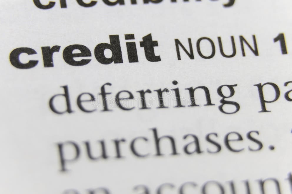 The Word Credit Close Up stock image. Image of financial - 114194331