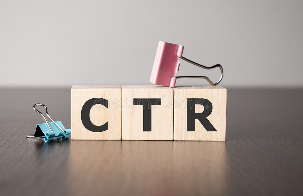Word Ctr with Wood Building Blocks with Paper Clips Stock Photo - Image ...