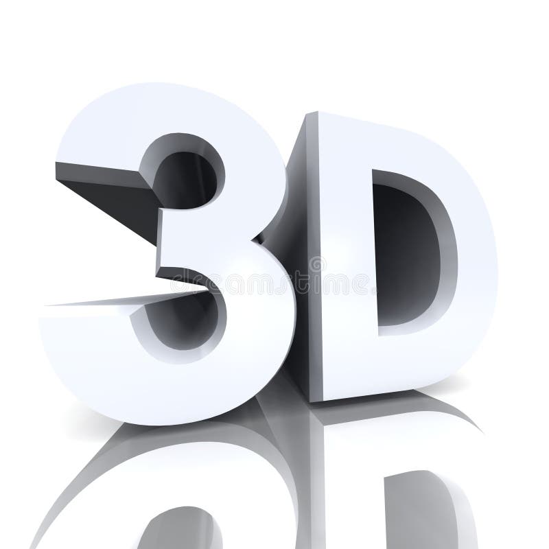 3D letters stock illustration. Illustration of three - 24684491