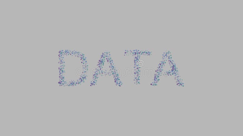 The Word `DATA` is Formed from Rotating Particles 2. Seamless Loop ...