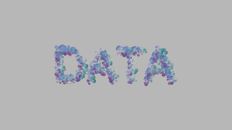 The Word `DATA` is Formed from Rotating Particles 2. Seamless Loop ...