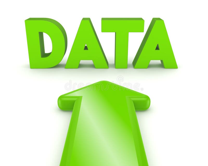 Word DATA in the Clouds, Green Sky Colors Stock Illustration ...