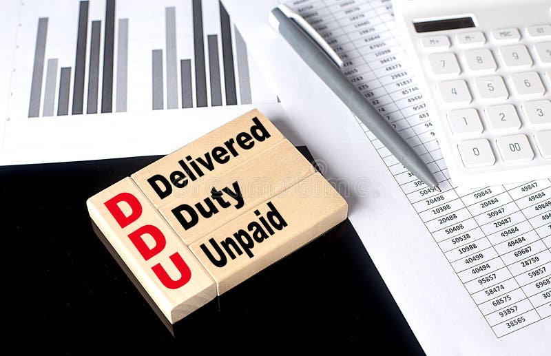 Word DDU Made with Wood Building Blocks with Chart and Calculator Stock ...