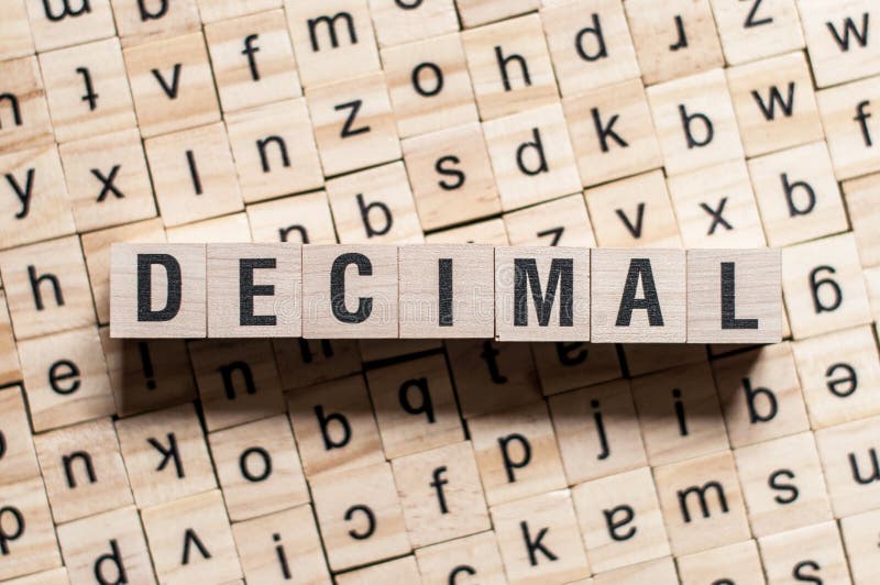 The Word of DECIMAL on Building Blocks Concept Stock Photo - Image of ...