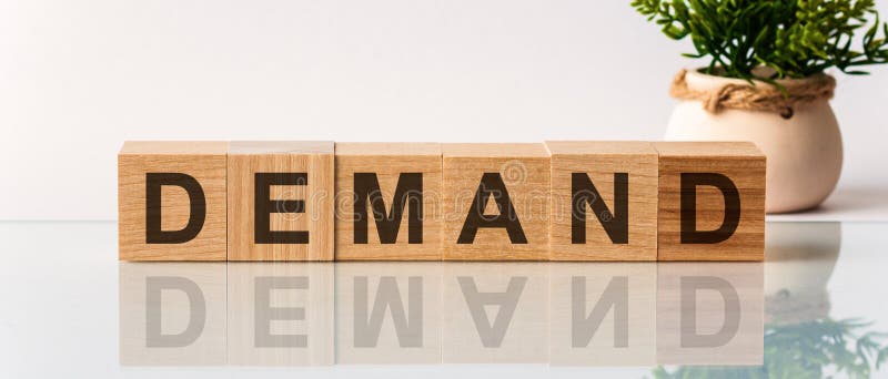 The Word of DEMAND on Building Blocks Concept on the White Background ...