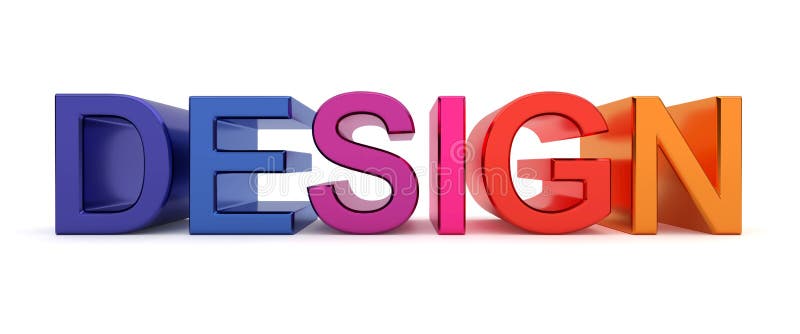Design Written with Colorful 3d Letters Stock Illustration ...